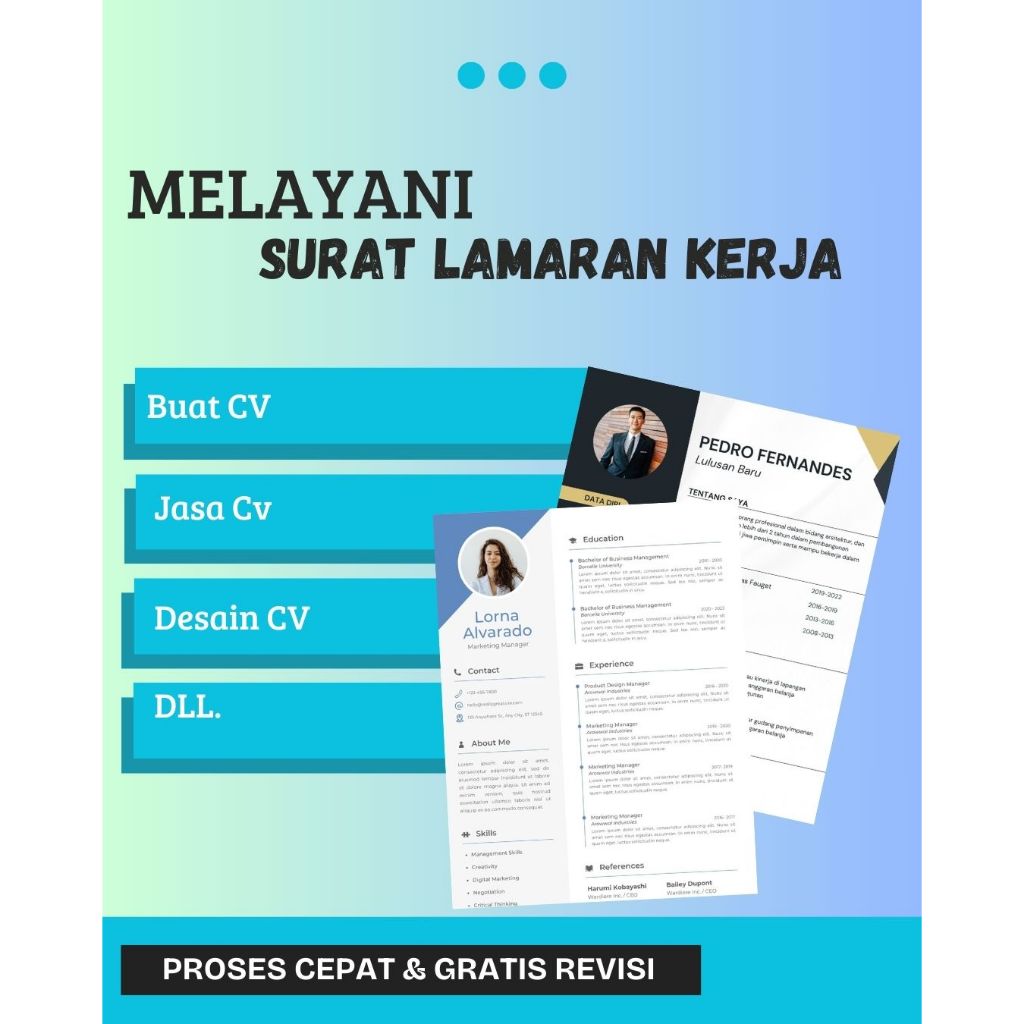 Jual Melayani Surat Lamara Kerja ( Pembuatan CV, Desain CV, dan Jasa CV ) | Shopee Indonesia