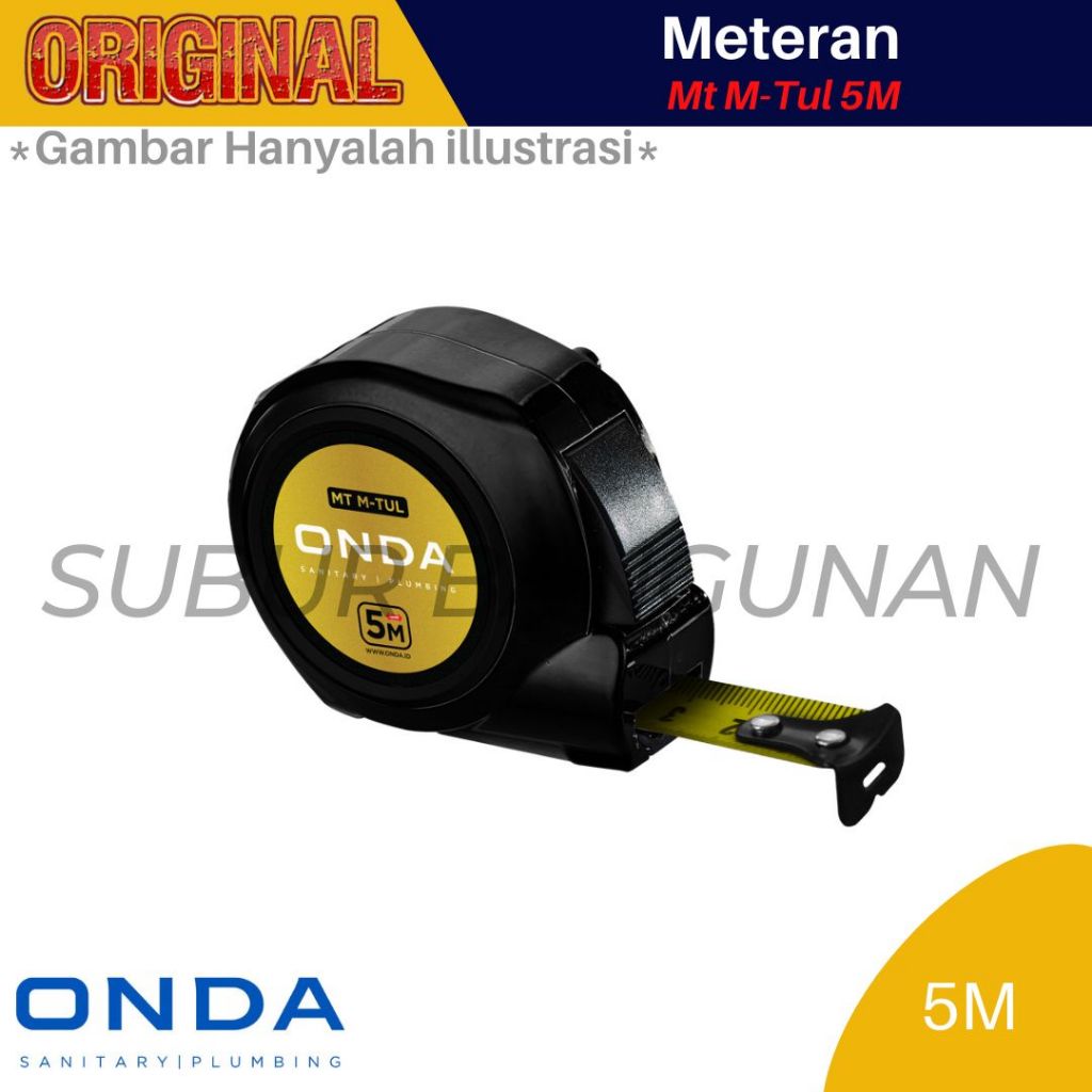 Jual Meteran Tukang / Meteran Onda 5 Meter / Measuring Tape | Shopee ...
