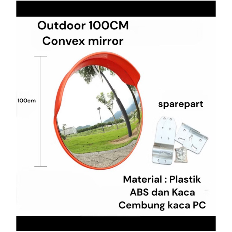 Jual Convex Mirror 100 Cm /Kaca Cembung 100 Cm/ Kaca Jalan Outdoor 100 ...