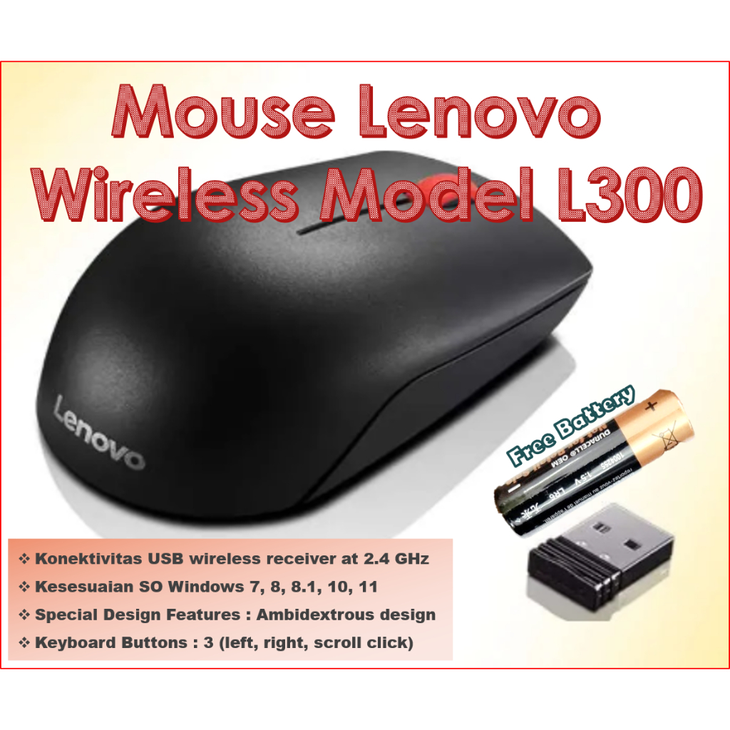 Jual Lenovo Essential Compact Wireless Mouse | Shopee Indonesia