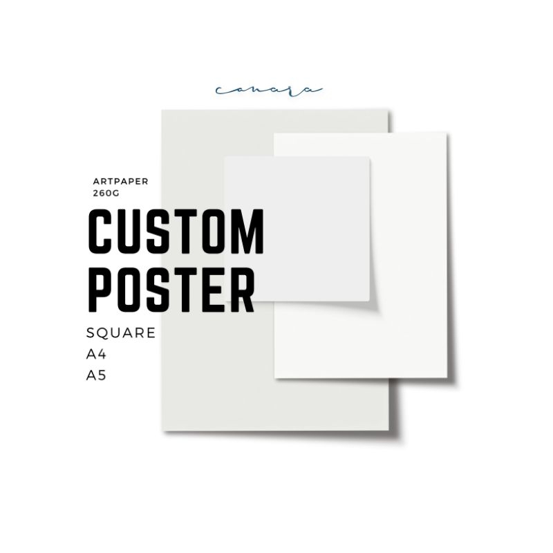 Jual CUSTOM POSTER/cetak poster ukuran A4 - A5 - SQUARE | Shopee Indonesia