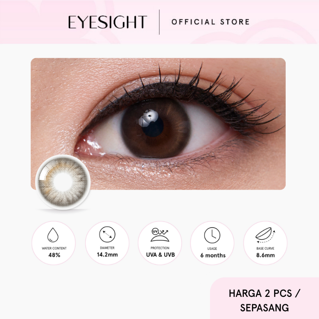 Jual EYESIGHT LENSES Softlens Bloominc Posy Choco | Softlens Korea ...