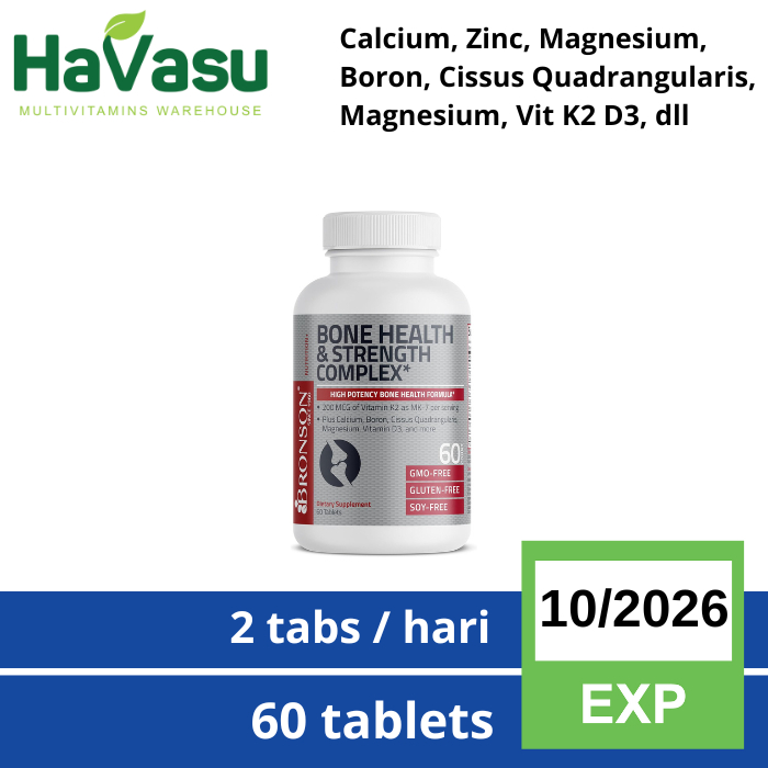 Jual Bronson Calcium Bone Health & Strength Complex Formula Vitamin ...