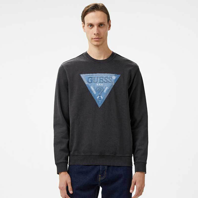 Jual Guess Men - TRIANGLE PATCH SWEATSHIRT - M4BQ17KCIF1 | Shopee Indonesia