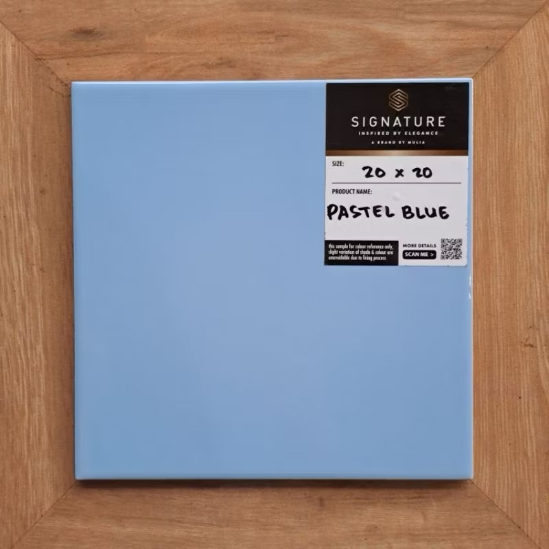 Jual Keramik Biru Polos Kolam Renang Mulia signature Kw1 Ori 20x20 ...