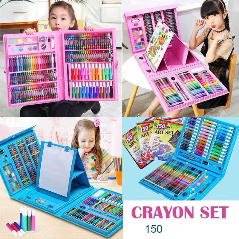 Jual Crayon 150 Art Set with Complete Color Pencil Set | Shopee Indonesia