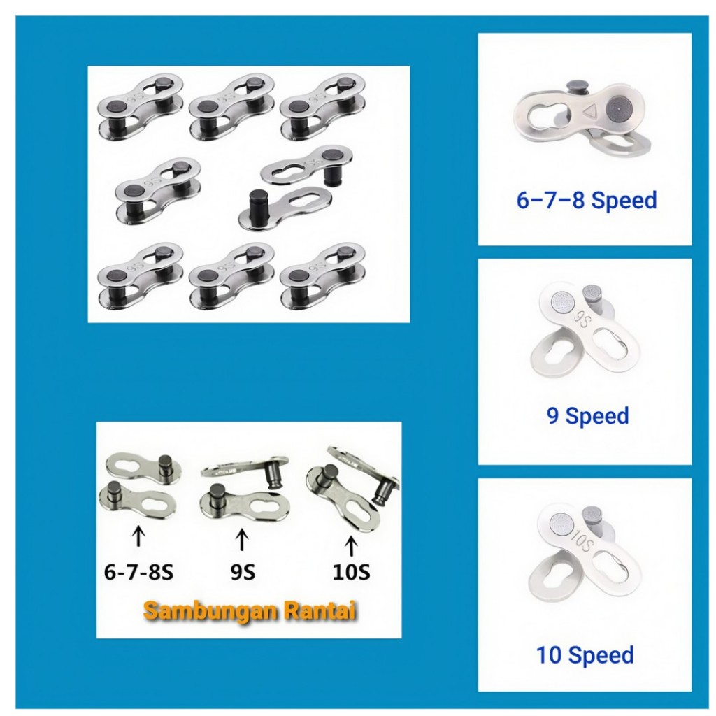 Jual Sambungan Rantai Sepeda 6, 7, 8, 9, Speed Missing Link Sepeda ...