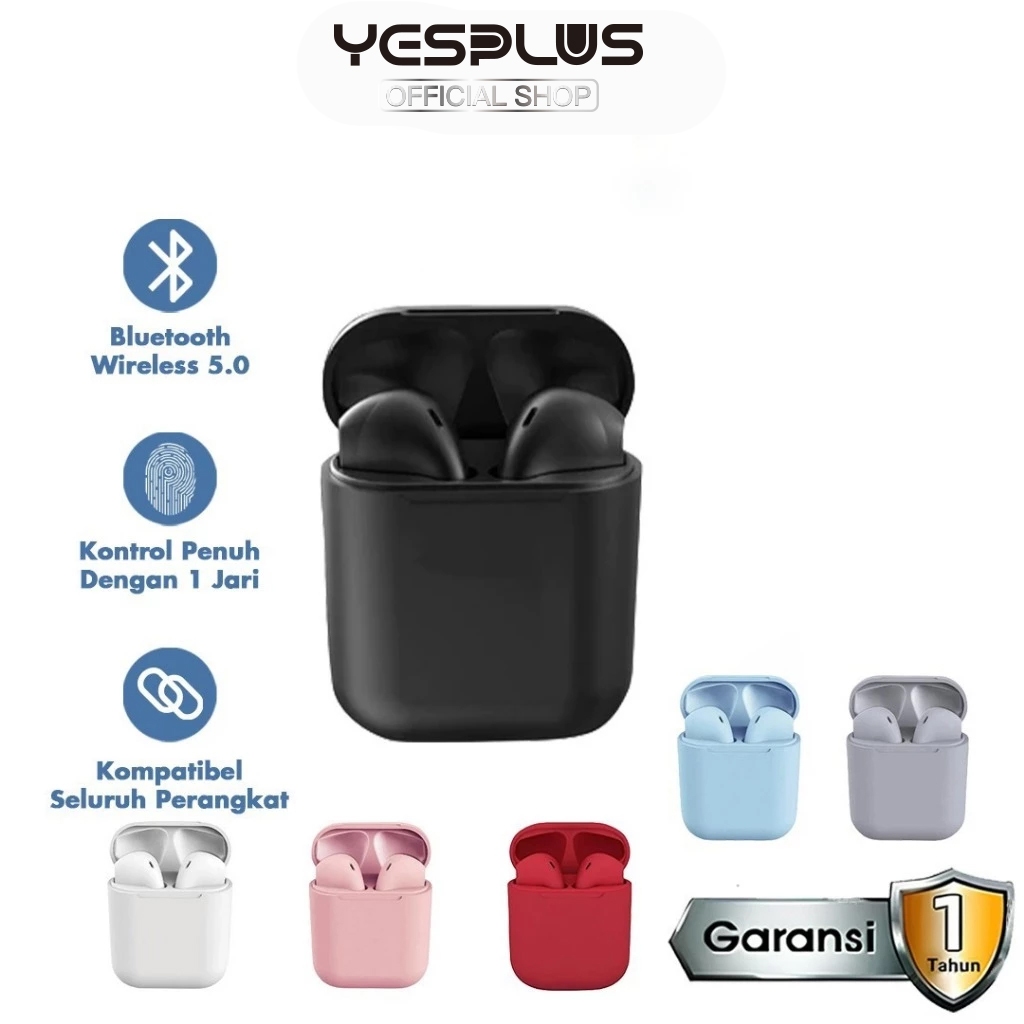Jual Headset Bluetooth YESPLUS Inpods I12P TWS Bluetooth 5.0 Macarone ...