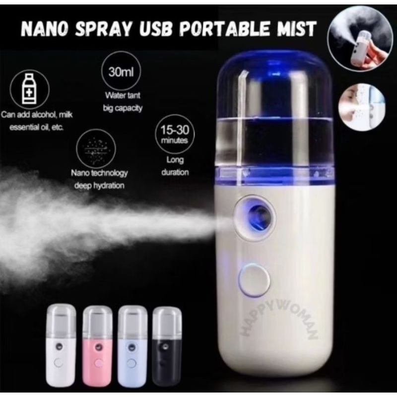 Jual (COD) NANO SPRAY PORTABLE WATER METER SEMPROT PERAWATAN WAJAH FACE ...