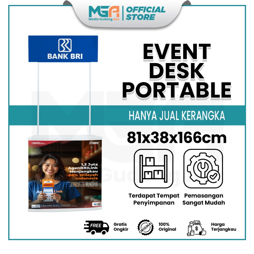 Jual Meja Booth Portable Lipat + Tas | Event Desk / Meja Promosi / Meja ...
