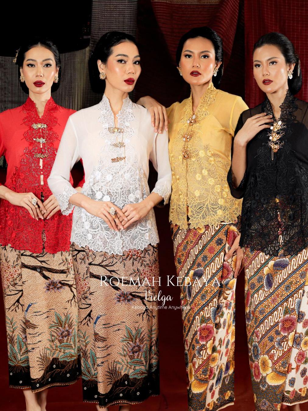 Jual Kebaya Pendek Modern Dengan Detil Bordiran Motif Kerancang Klasik ...