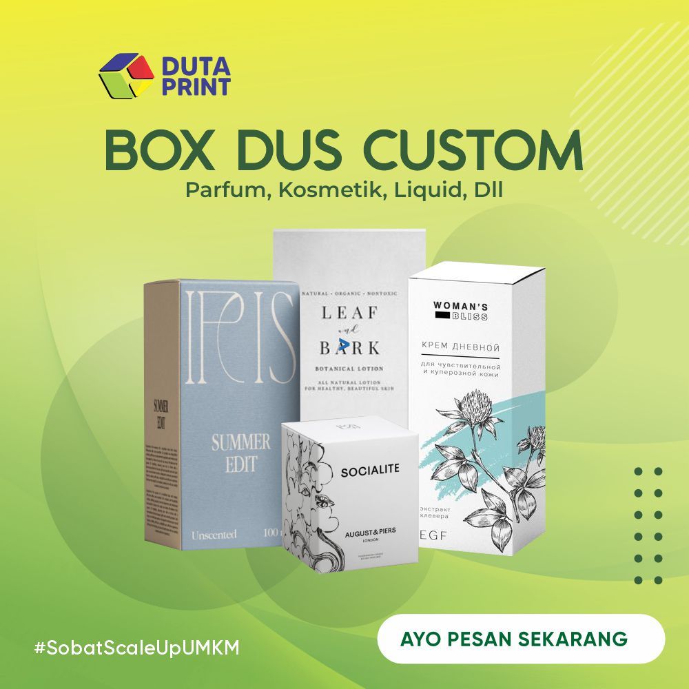 Jual Cetak Dus Box Custom Kemasan | Packaging Parfum, Skincare, Herbal ...