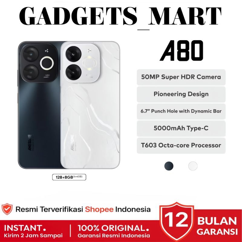 Jual Itel A80 4GB 128GB | 6,7" Punch Hole with Dynamic Bar 50MP Super HDR Camera Battery 5000mAh ...