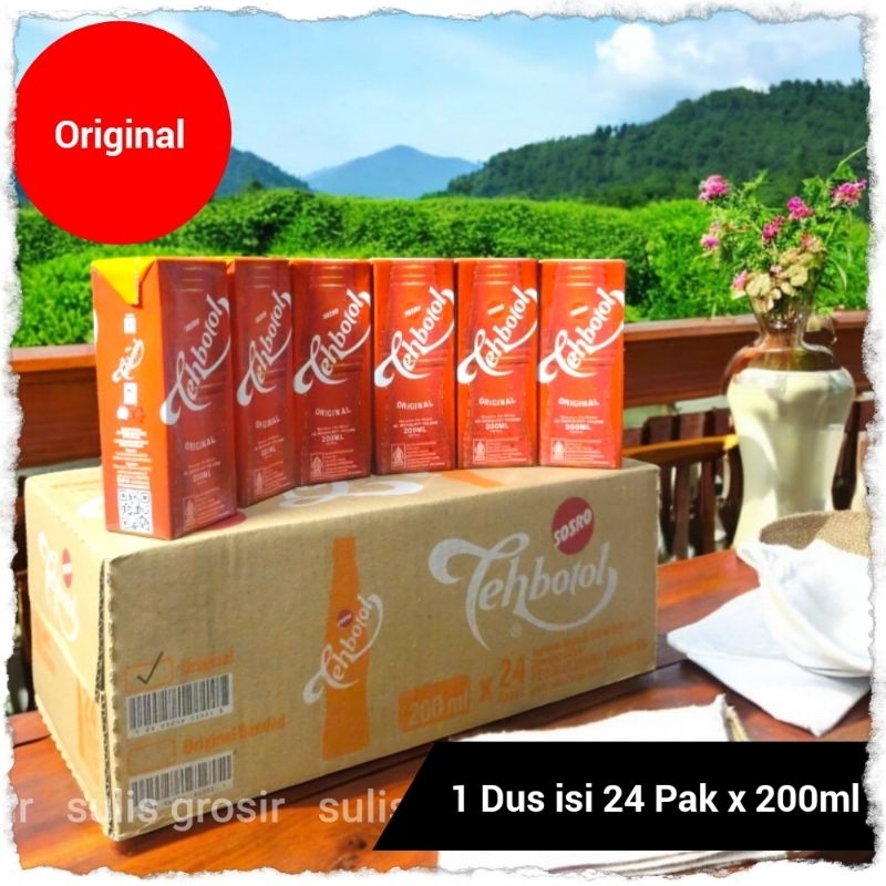 Jual Teh Botol Sosro Kotak Original 1 Dus isi 24 pcs x 200ml | Shopee Indonesia