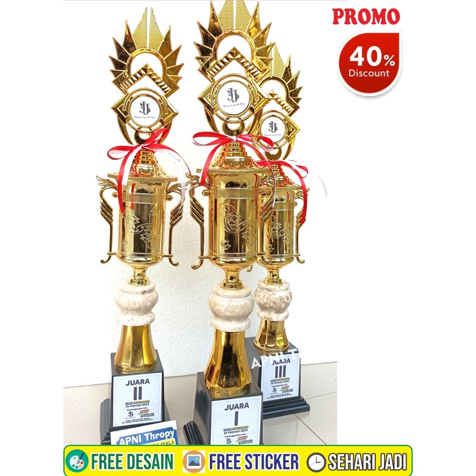 Jual Piala LOMBA SET MARMER TROPHY CUSTOM JUARA 1 2 3 TINGGI 60 CM ...