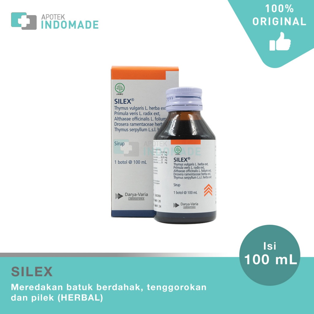 Jual Silex Sirup Obat Batuk Berdahak Ampuh (100ml) - Obat Batuk Herbal ...