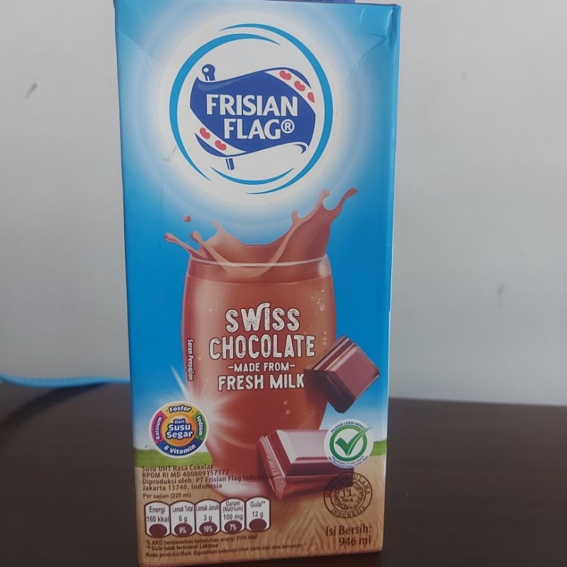 Jual Susu UHT Fresh Milk Frisian Flag Swiss Chocolate 946ml | Shopee Indonesia
