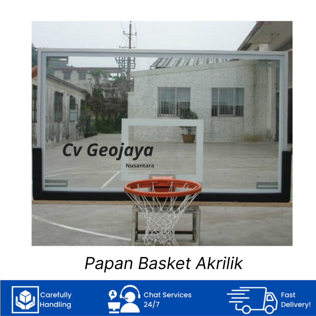 Jual Papan Pantul Basket Akrilik 10 Mm Jernih Lengkap Ring + Jaring ...