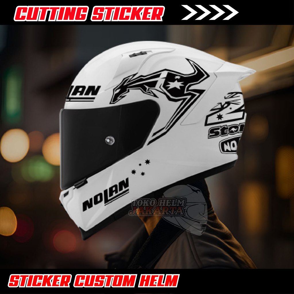 Jual Sticker Helm Nolan Stoner/Sticker cutting helmet | Shopee Indonesia
