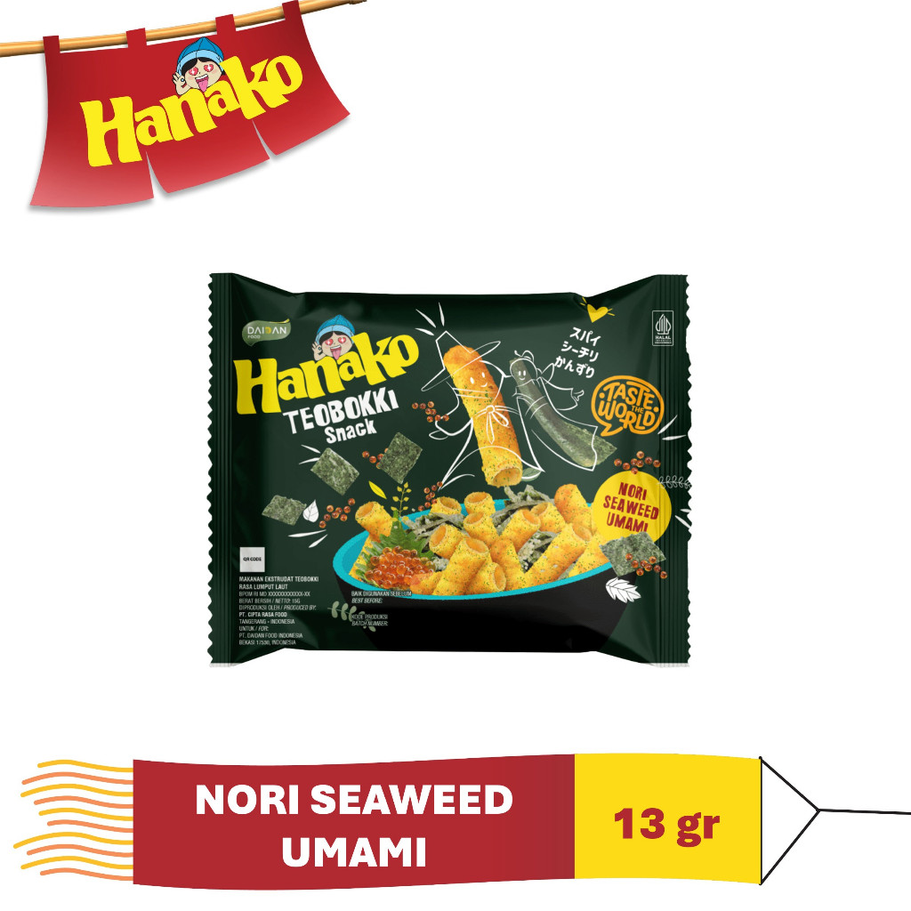 Jual Hanako Snack Teobokki Nori Seaweed Umami 13 gr | Shopee Indonesia