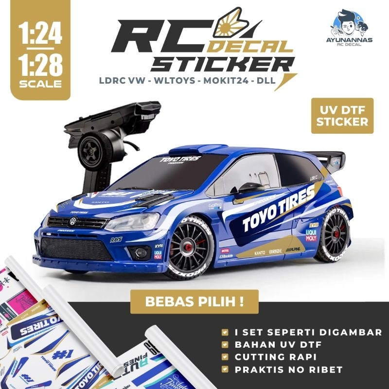 Jual RC Decal 1:28 1:24 UV Full Cutting Rc Sticker Universal Custom ...