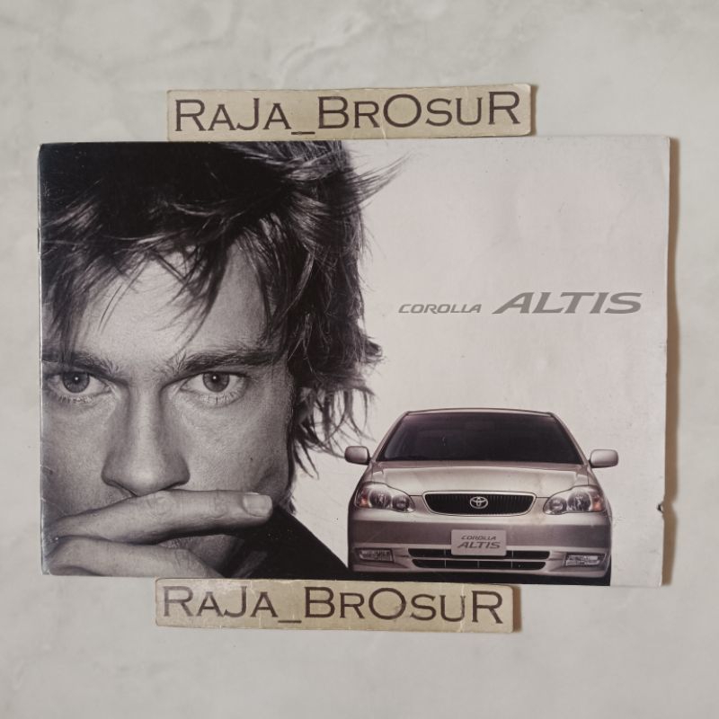 Jual Poster brosur katalog booklet Toyota Corolla Altis Brad Pitt 2001 ...