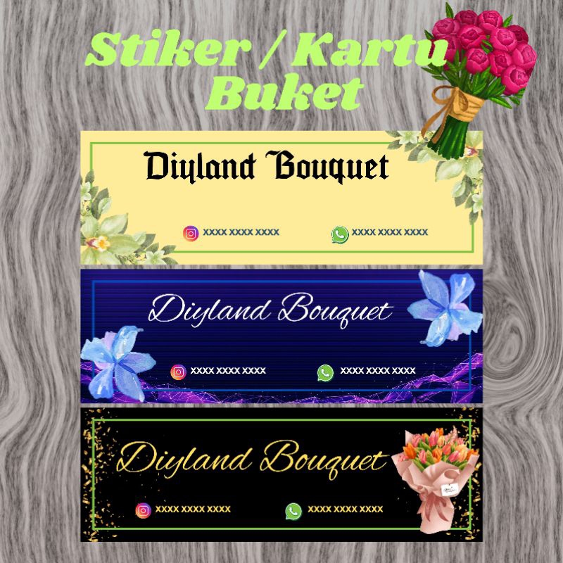 Jual Stiker Buket / Label buket / Kartu Buket / Sticker Bouquet ...