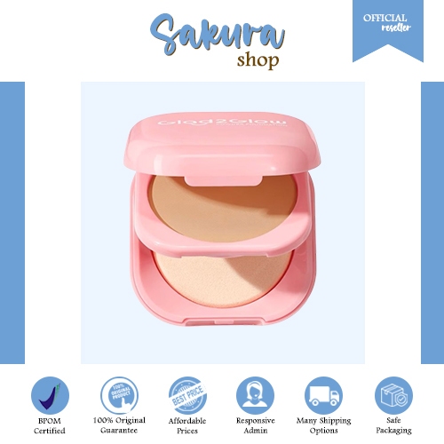 Jual GLAD2GLOW Perfect Blurring Powder Foundation 8.5gr - G2G Two Way ...