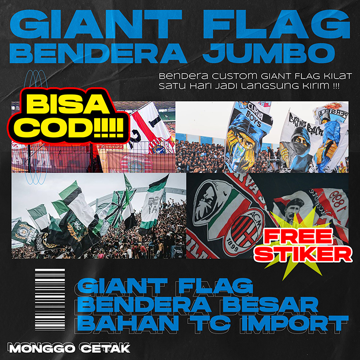 Jual Giant Flag / Bendera Jumbo CUSTOM |1 HARI JADIII | BAHAN TC IMPORT ...
