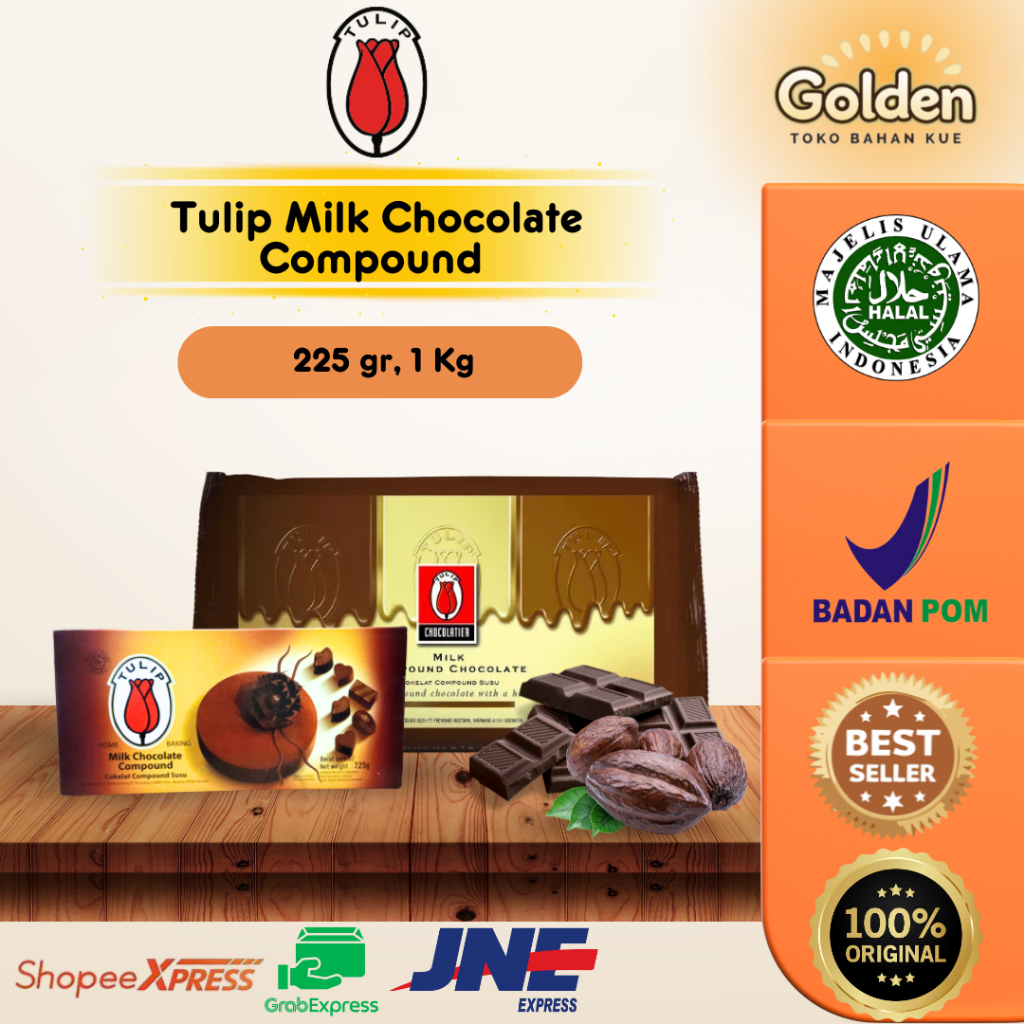 Jual TULIP MILK COMPOUND / Tulip Milk Chocolate Compound 225 gr, 1 Kg ...