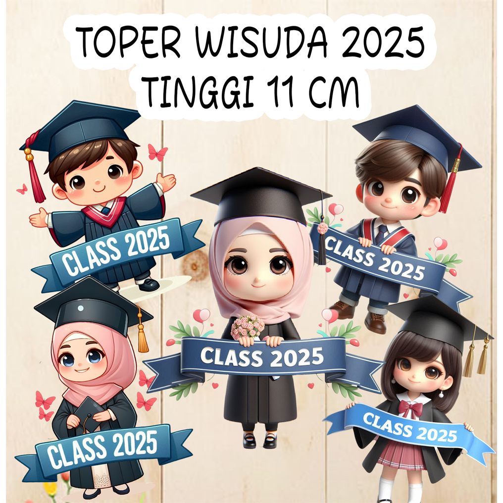 Jual Toper Wisuda 2025 Tinggi 11 cm | Shopee Indonesia