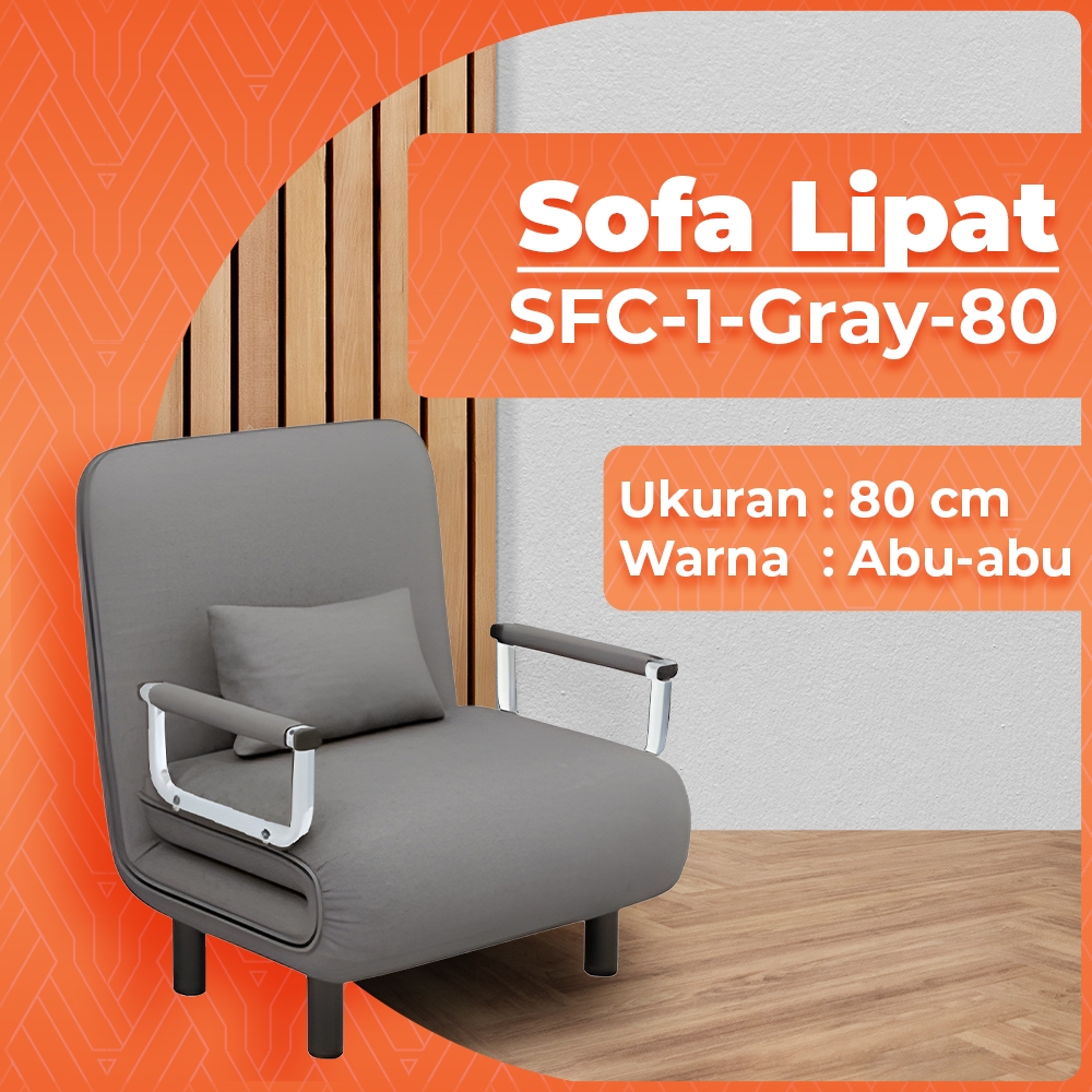Jual Sofa Lipat Multifungsi Sofa Bed Minimalis SFC-1 80Cm Sofabed Tidur Kursi Sofa~RAJALINEN ...