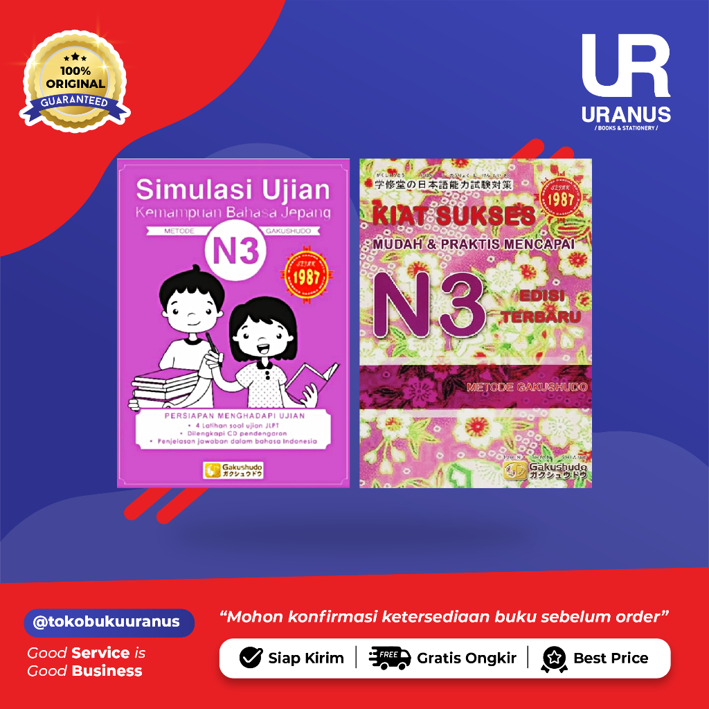 Jual BUNDLE JLPT N3 Kiat Sukses & Simulasi Ujian 100% ORIGINAL ASLI ...