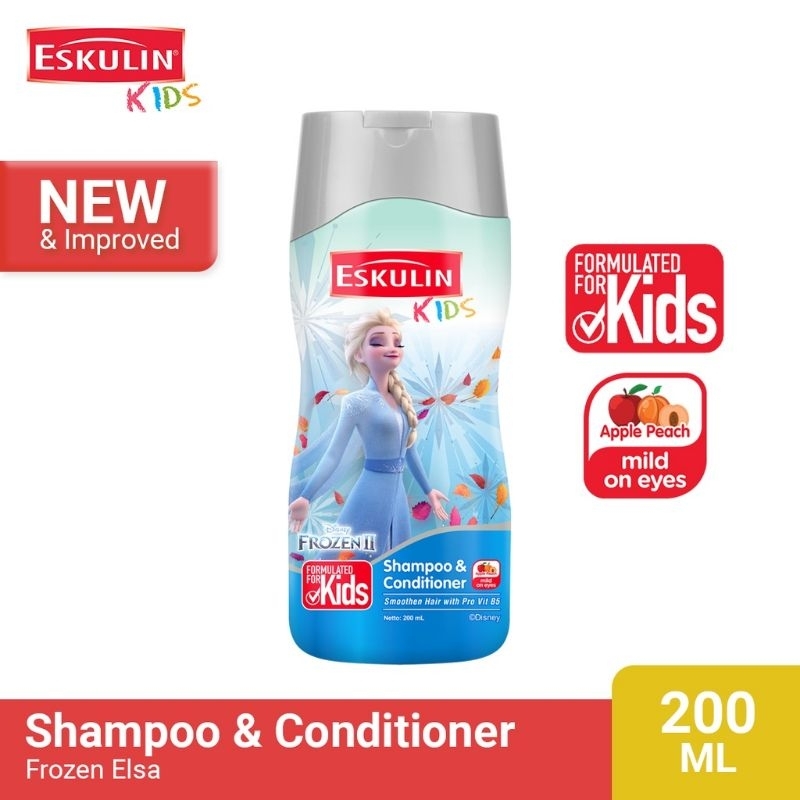 Jual Eskulin Kids Shampoo & Conditioner Frozen & Elsa 200 ml | Shopee ...