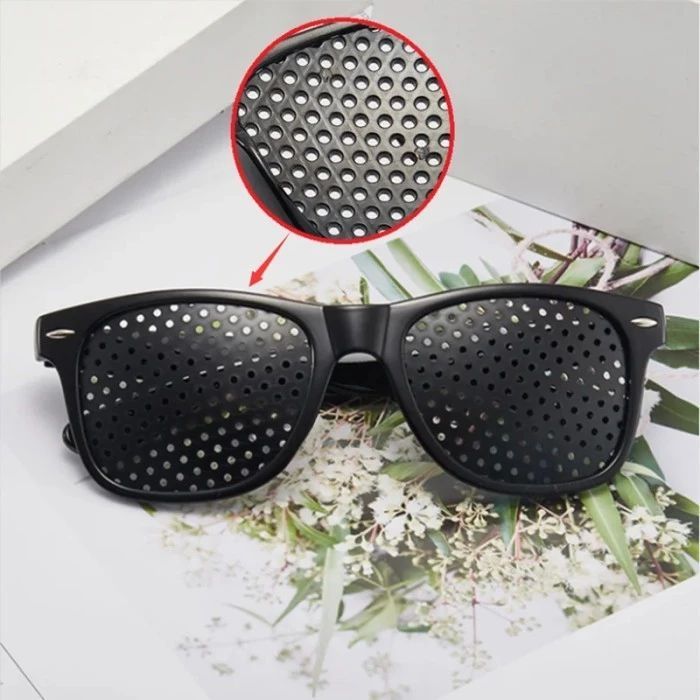 Jual Kacamata HITAM Lubang Terapi Mata Fokus Minus Silinder Anti Myopia ...