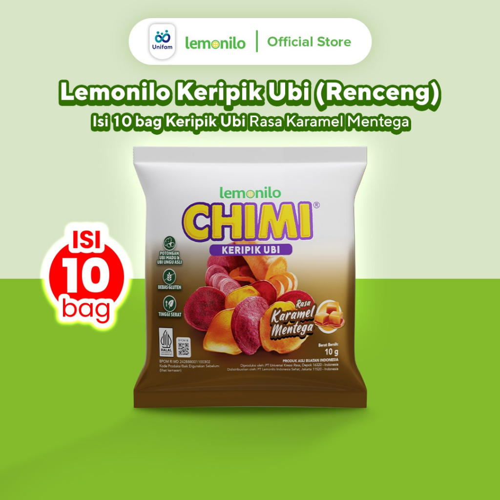Jual Lemonilo Chimi Keripik Ubi Karamel Mentega Renceng isi 10 Pack ...