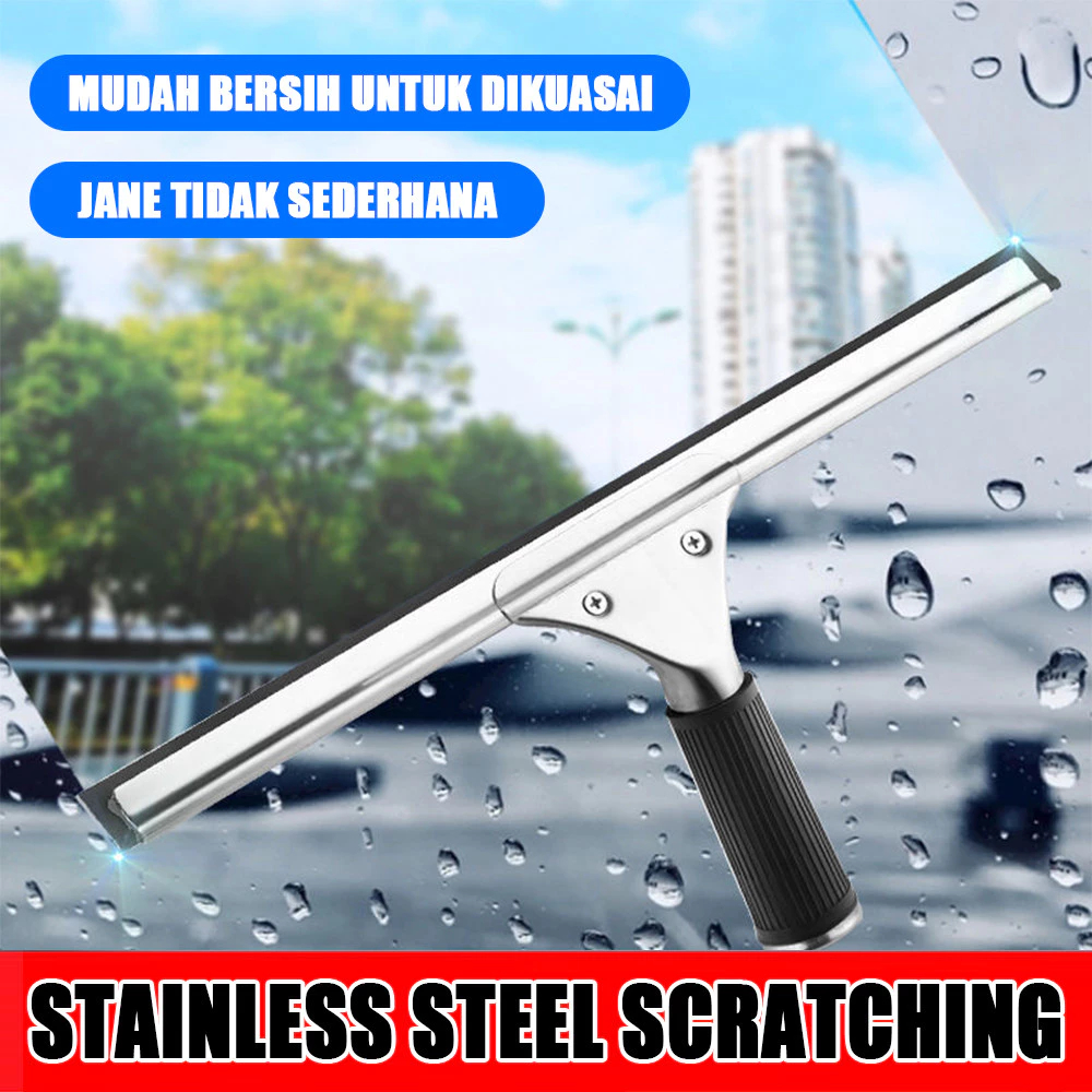 Jual 35CM Window Squeeze / Squeegee Kaca Stainless Steel Karet Window ...