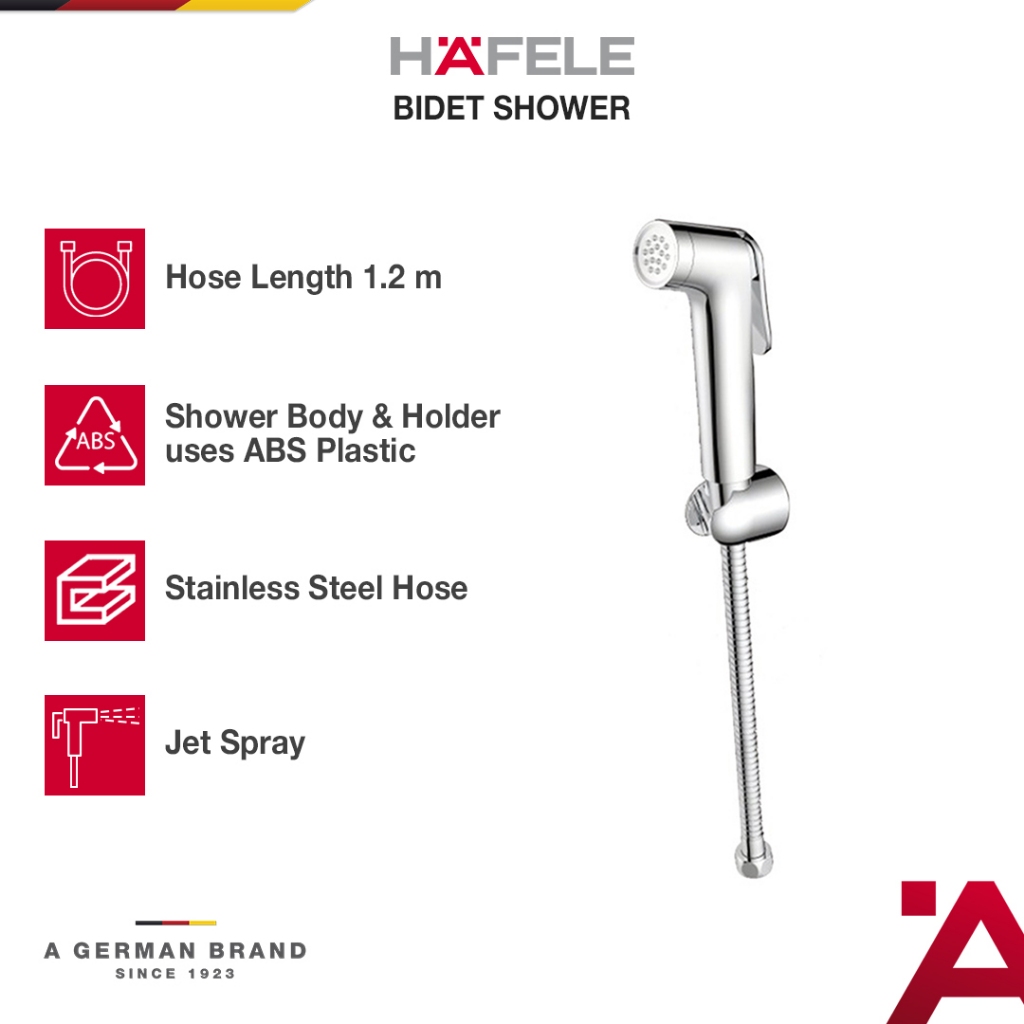 Jual Hafele Jet Shower Toilet Chrome - Shower Bidet Kloset Toilet ...