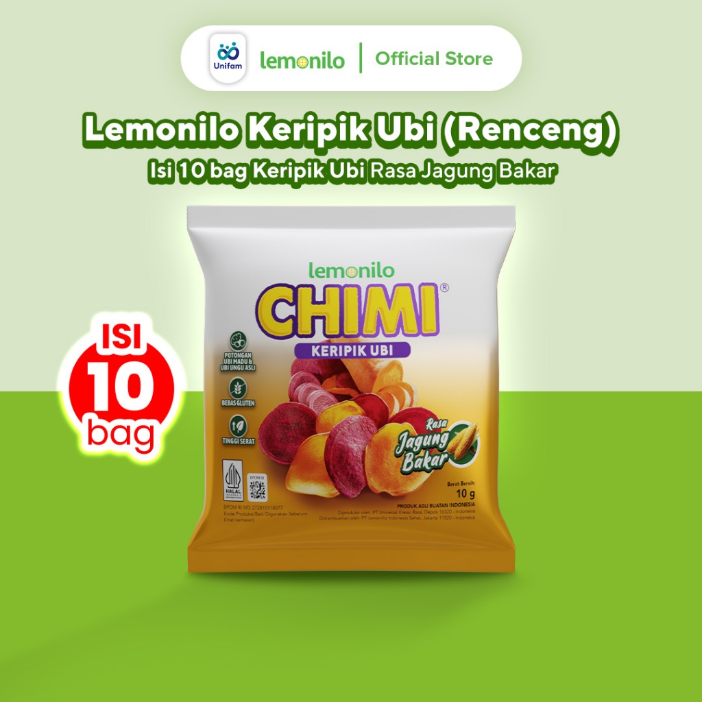 Jual Lemonilo Chimi Keripik Ubi Jagung Bakar Renceng isi 10 Pack ...