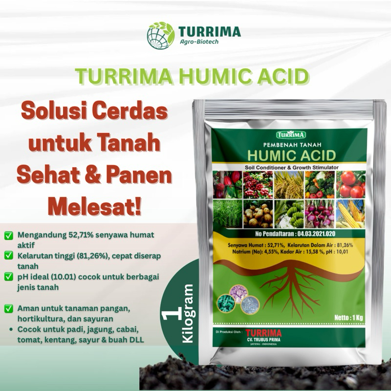 Jual TURRIMA HUMIC ACID – Pupuk Organik Pembenah Tanah Berkualitas ...