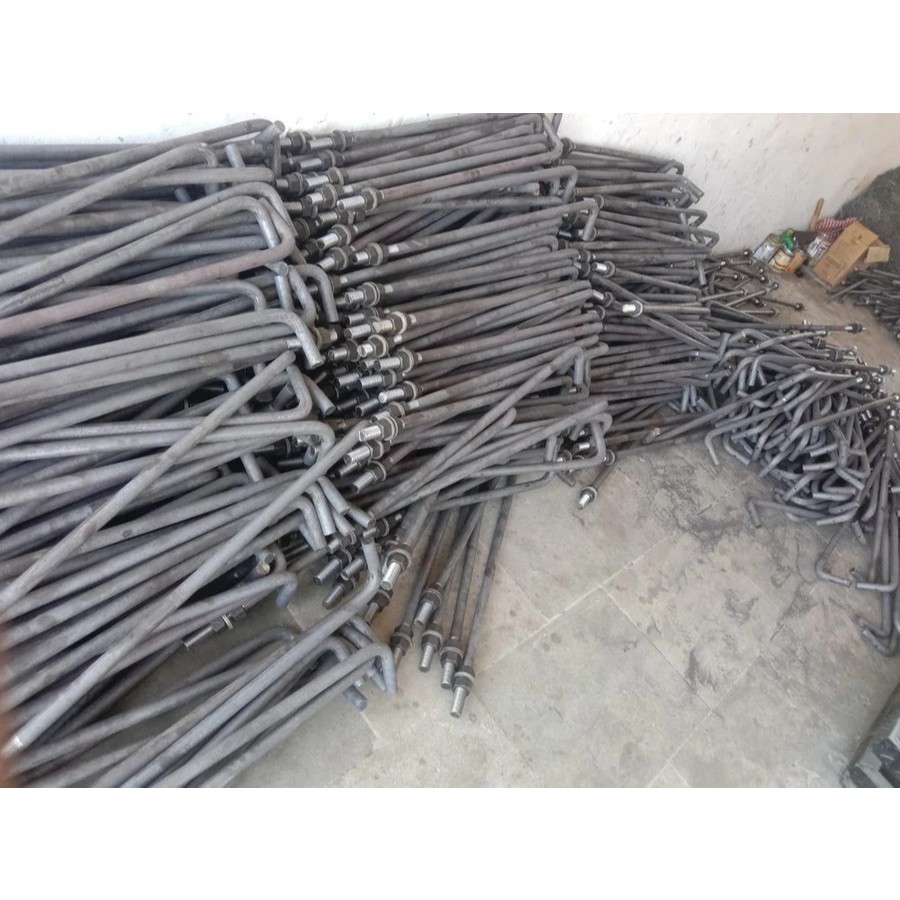 Jual Angkur L M12 / M12x30x10 CM / L Anchor Baja Hitam 1/2x300x100 MM ...