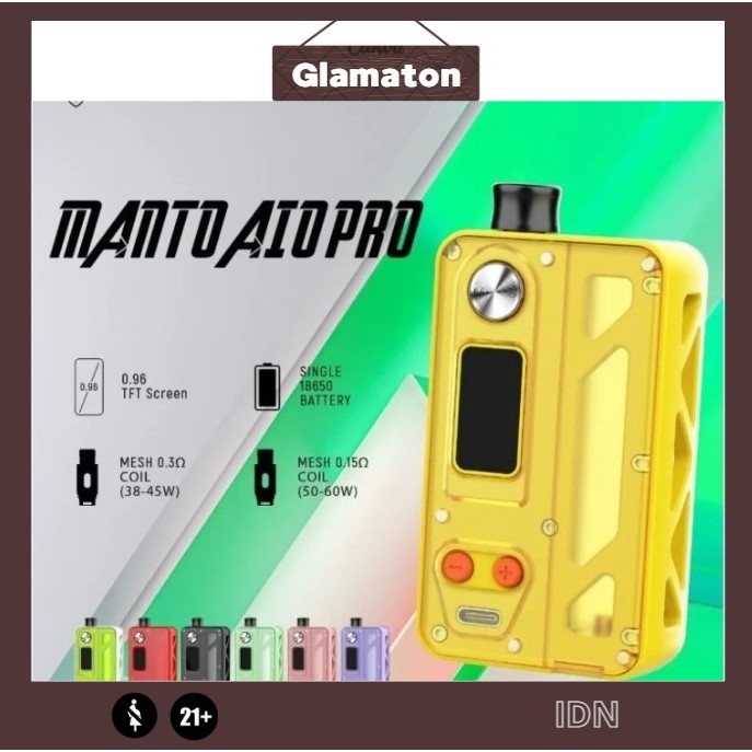Jual MANTO AIO PRO 18650 80W KIT BY RINCOE AUTHENTIC | Shopee Indonesia
