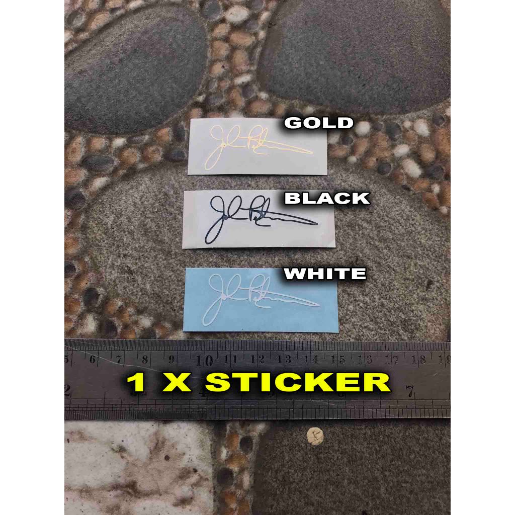 Jual John Petrucci Signed Sticker Signature Autograph Logo Headstock ...