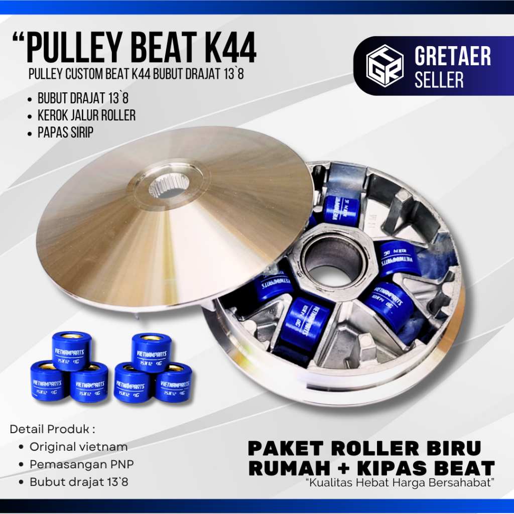 Jual PULLEY BEAT FI K44/K25 BEAT ESP RUMAH ROLLER BEAT BUBUT 13`8 ...