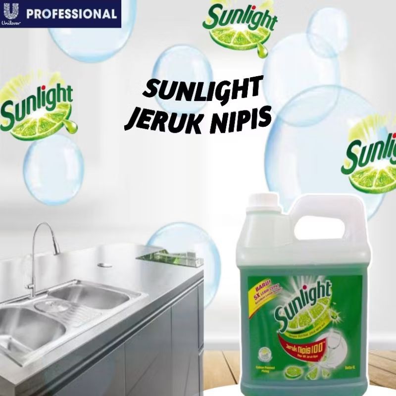 Jual SABUN SUNLIGHT PENCUCI PIRING PROFESIONAL JERUK NIPIS PENCUCI PIRING 4,5 LITER | Shopee ...
