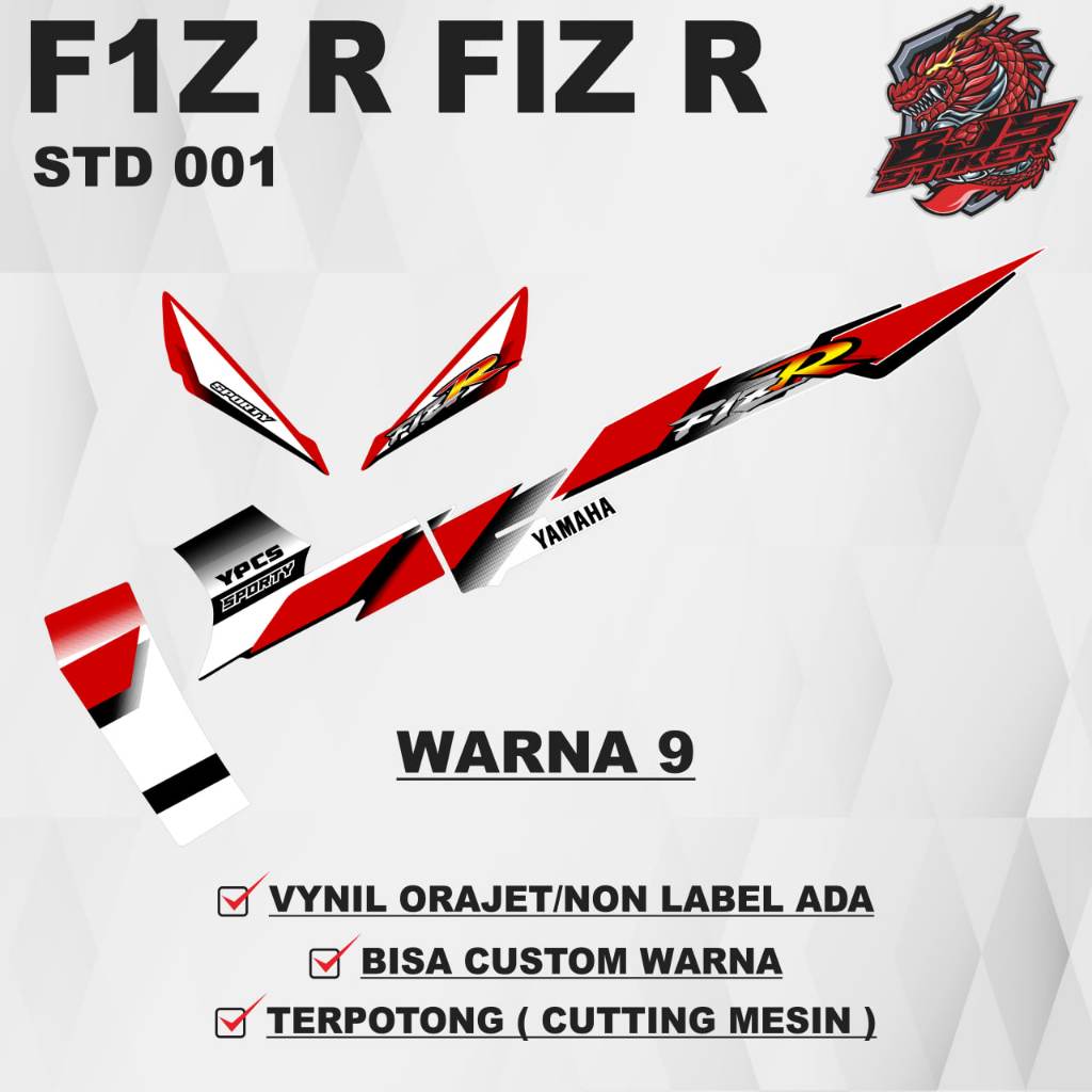 Jual stiker sticker Yamaha fiz r F1z r FIZ r STD 001 - stiker sticker ...