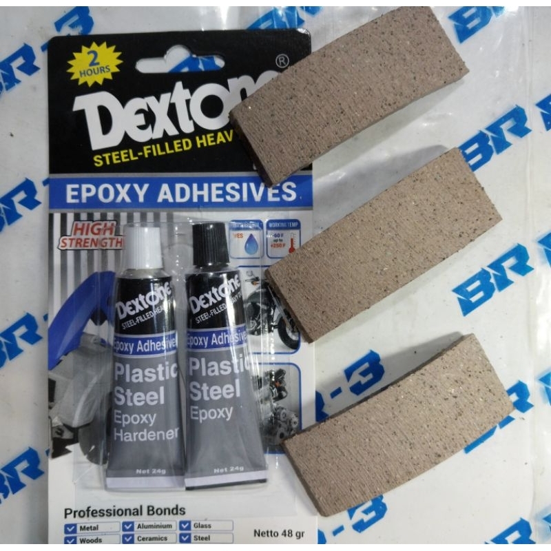 Jual KAMPAS GANDA MOTOR MATTIC 3PCS + LEM CAMPUR DEXTONE 48Gram ...
