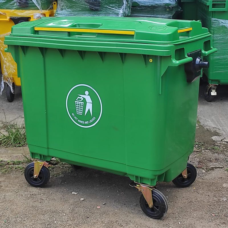 Jual Tempat sampah besar / Bak sampah besar kap 660 Liter, Bahan plastik hdpe | Shopee Indonesia