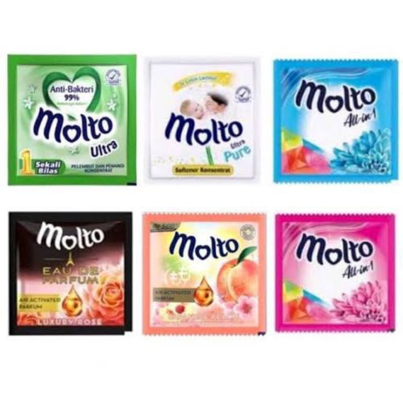 Jual MOLTO ALL IN ONE PELEMBUT DAN PEWANGI PAKAIAN SACHET NETTO 12 PCS ...