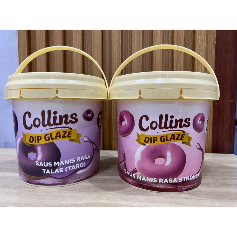 Jual Collins Dip Glaze 1kg Selai Coklat Tiramisu Stoberi Taro Toping ...